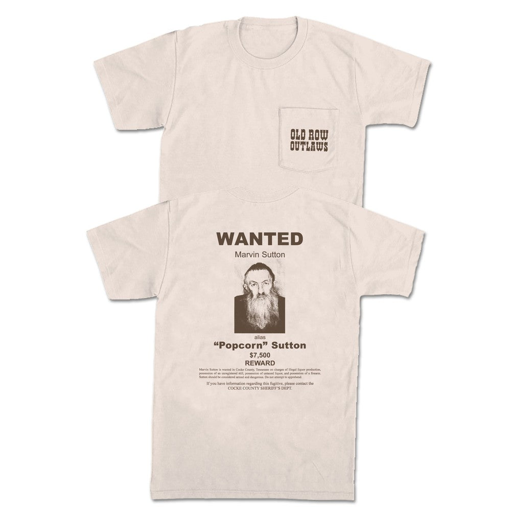 Popcorn Sutton Wanted Pocket Tee | Old Row