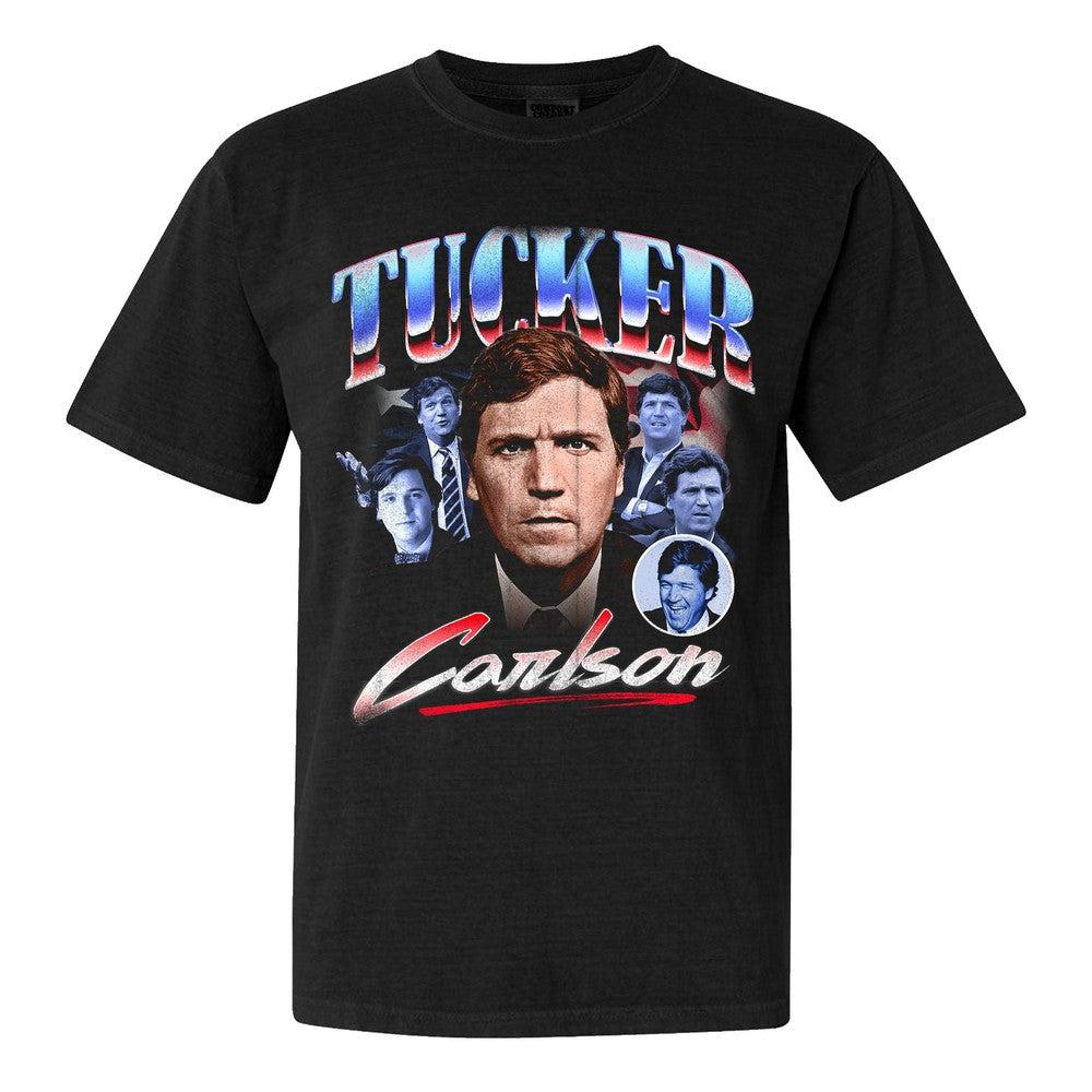 Tucker Carlson Faces Tee - Old Row T-Shirts, Clothing & Merch