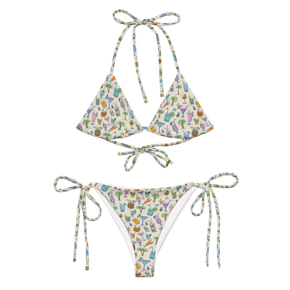 Tropical Drinks String Bikini | Rad Chicks Swimwear – Old Row