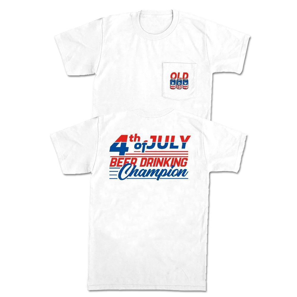 Beer Drinking Champion Pocket Tee-Old Row T-Shirts, Clothing, & Merch