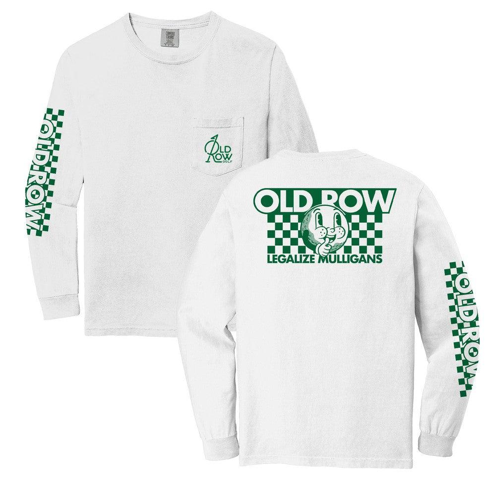 Legalize Mulligans Checkered Long Sleeve Pocket Tee|Old Row T-Shirts