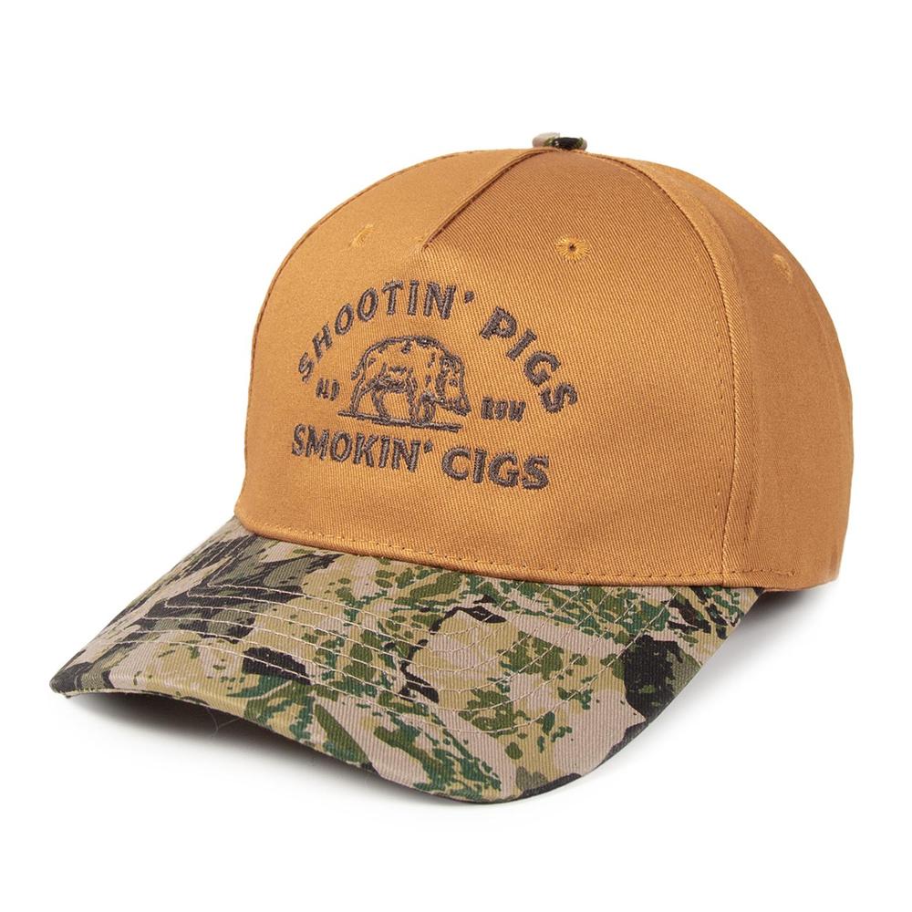 Shootin' Pigs Smokin' Cigs Camo Hat | Old Row Hats, Clothing, & Merch