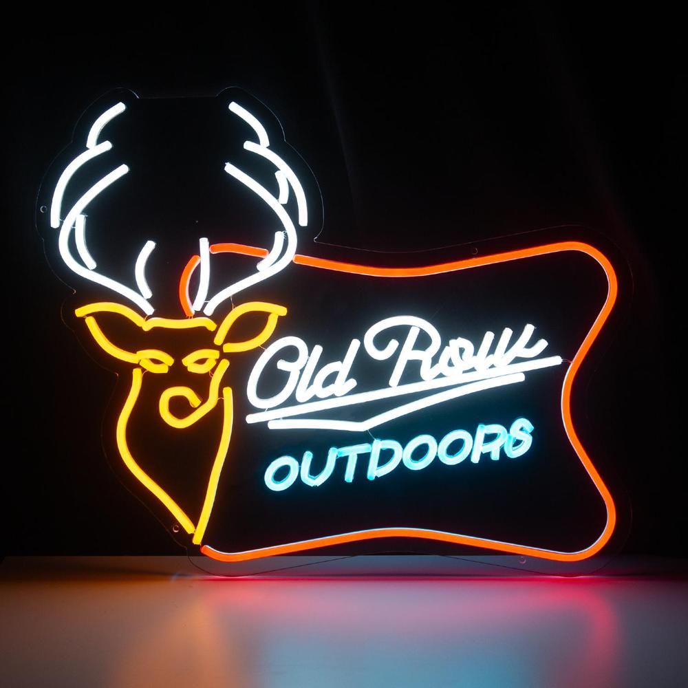 Old Row Outdoors Buck Neon Sign-Old Row Accessories, Clothing & Merch