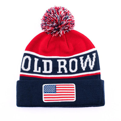 Old Row USA Pom Beanie - Old Row Beanies, Clothing & Merch
